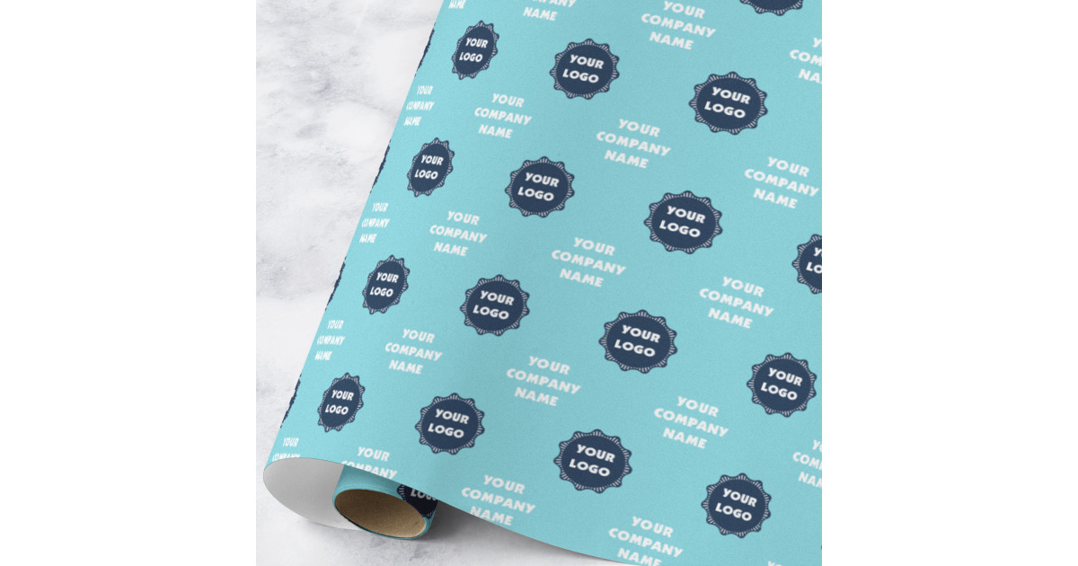 Custom Logo & Company Name Wrapping Paper Roll - Large - Matte ...