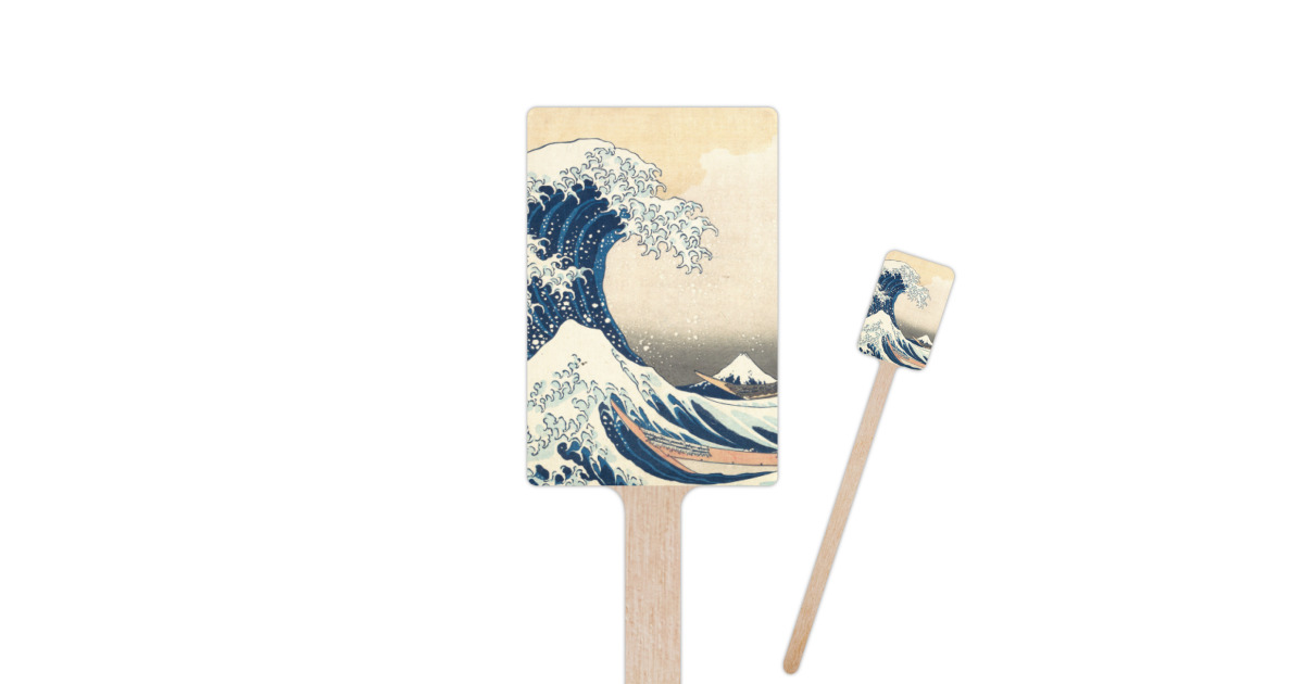 Custom Great Wave off Kanagawa Rectangle Wooden Stir Sticks ...