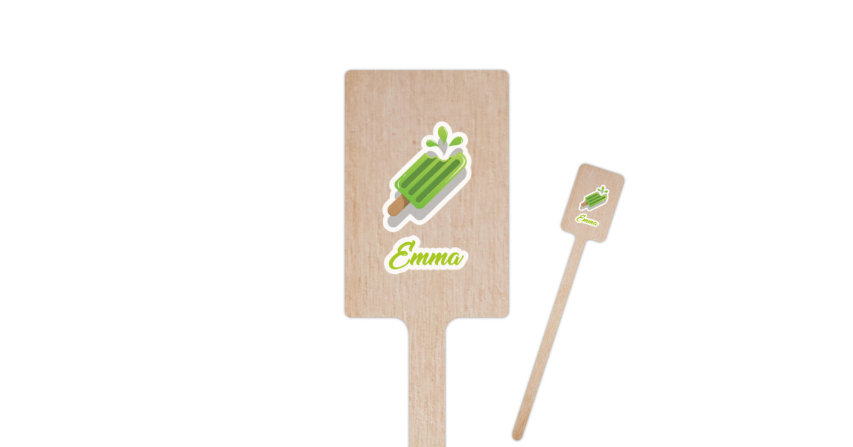 Custom Popsicles and Polka Dots Rectangle Wooden Stir Sticks ...