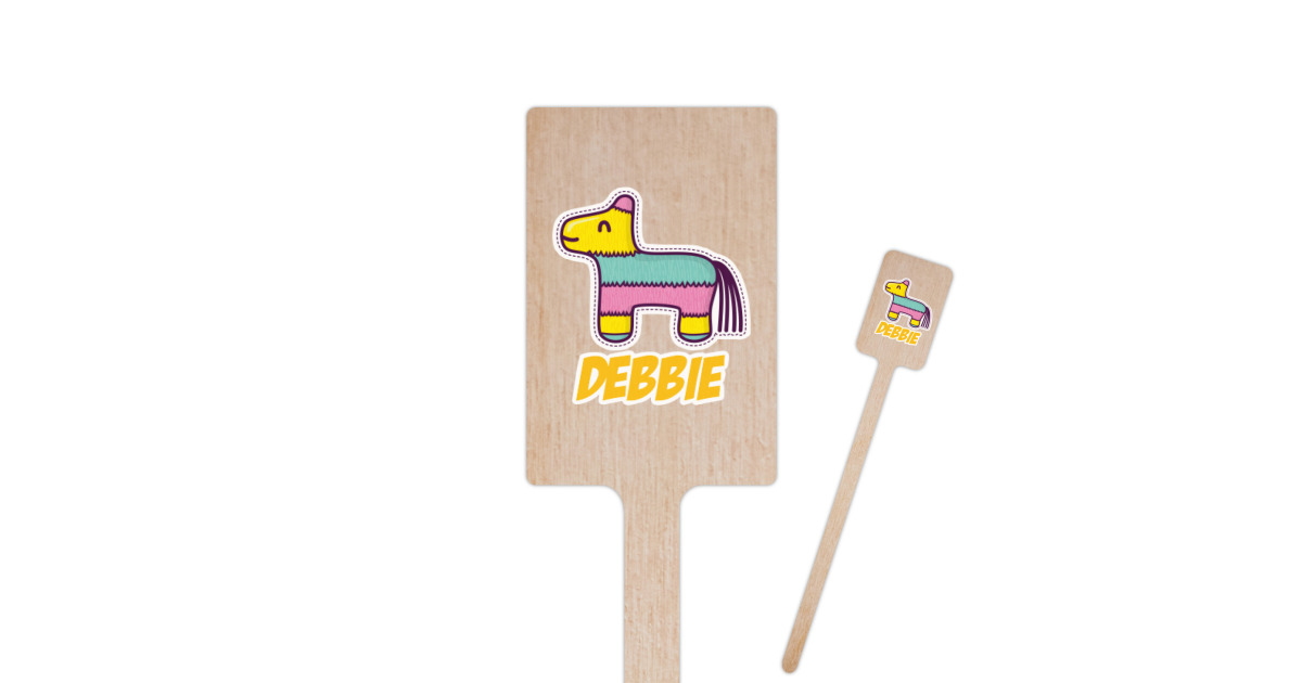 Custom Pinata Birthday Rectangle Wooden Stir Sticks (Personalized ...