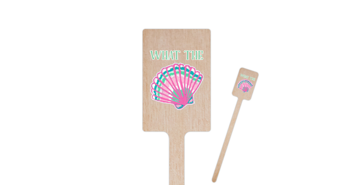 Custom Preppy Sea Shells Rectangle Wooden Stir Sticks (Personalized ...