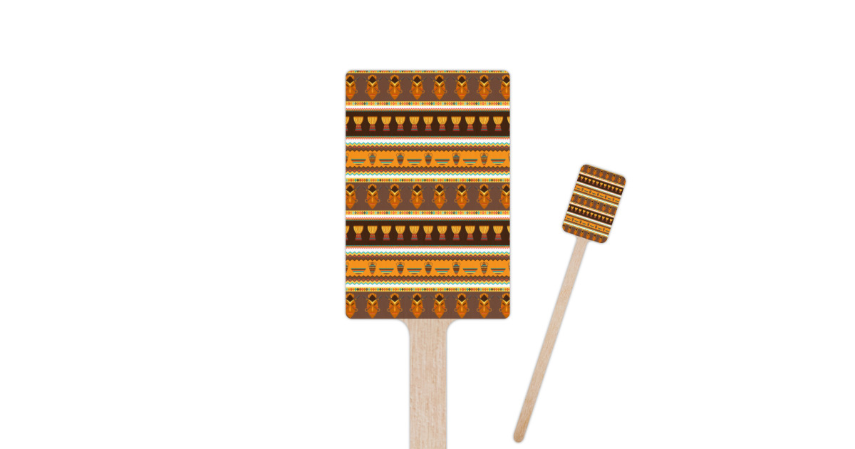 Custom African Masks Rectangle Wooden Stir Sticks | YouCustomizeIt