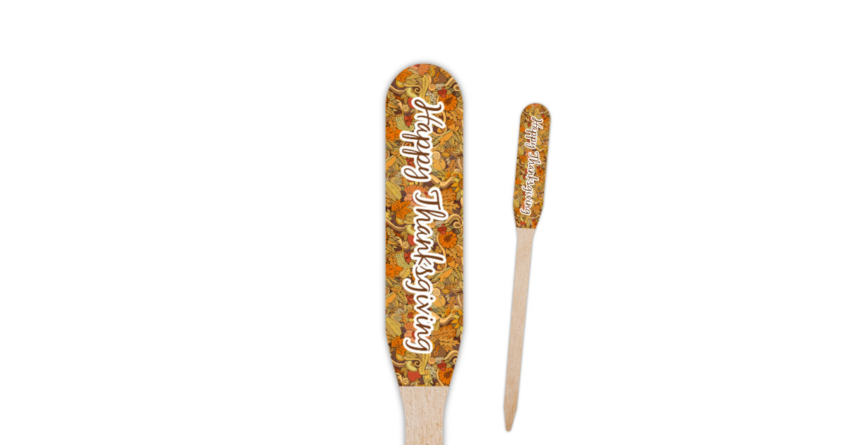Custom Thanksgiving Paddle Wooden Food Picks | YouCustomizeIt