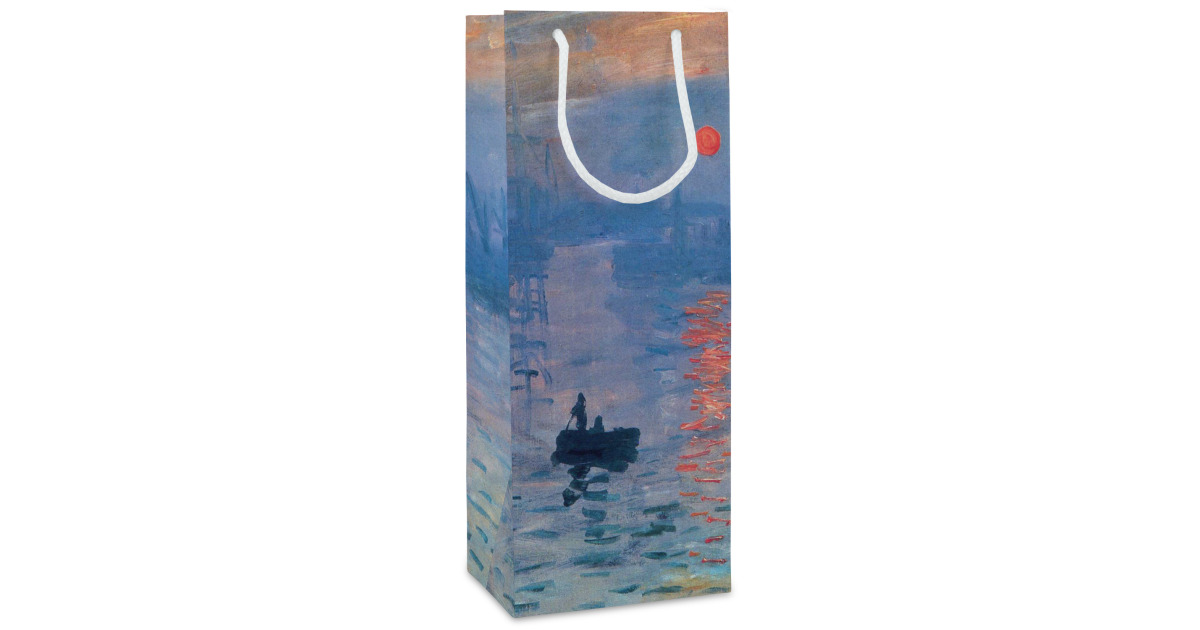 Custom Impression Sunrise by Claude Monet Wine Gift Bags | YouCustomizeIt