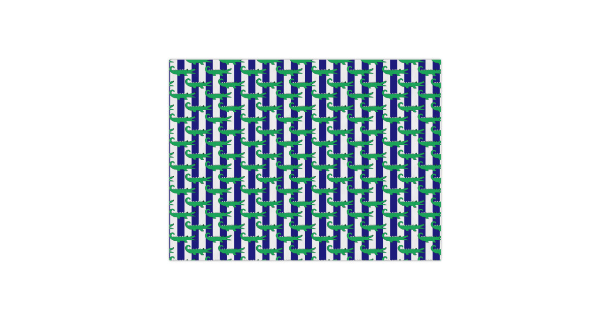 Custom Alligators & Stripes Tissue Paper Sheets | YouCustomizeIt