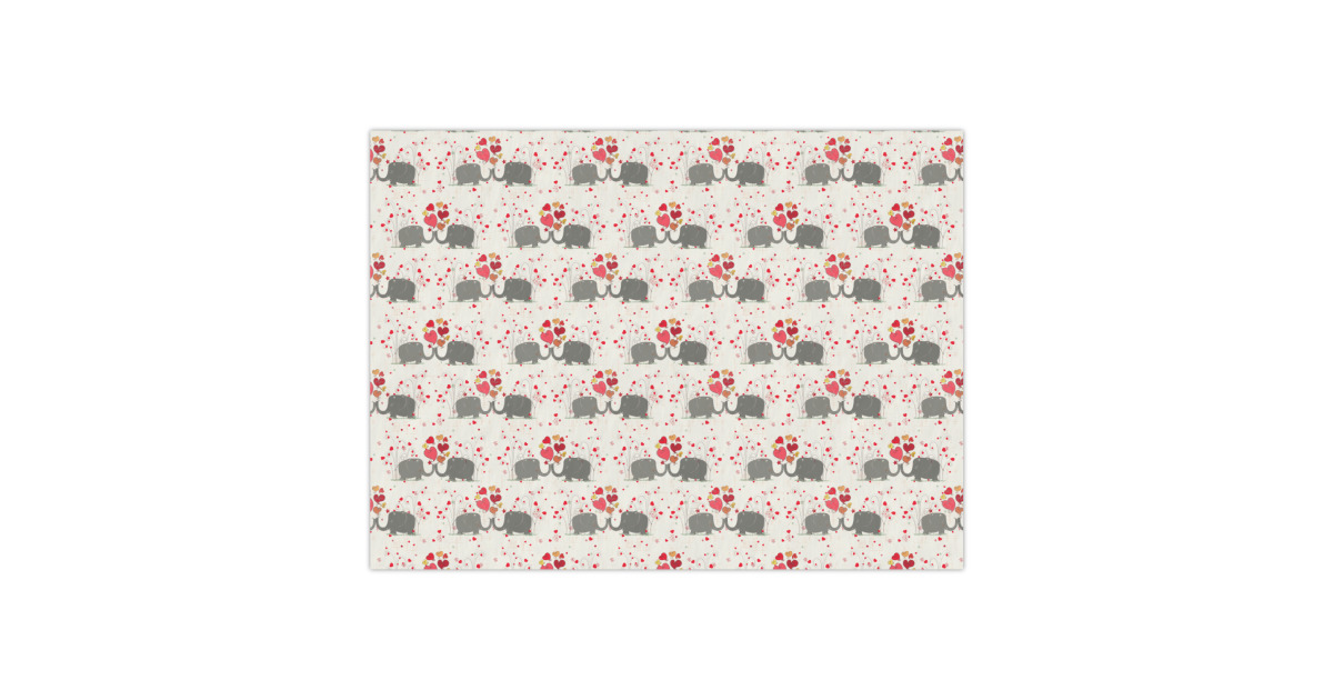 Custom Elephants in Love Tissue Paper Sheets | YouCustomizeIt