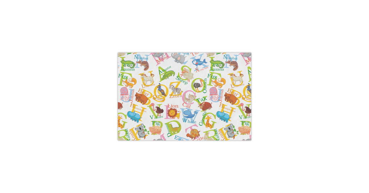 Custom Animal Alphabet Tissue Paper Sheets - Small - Heavyweight ...