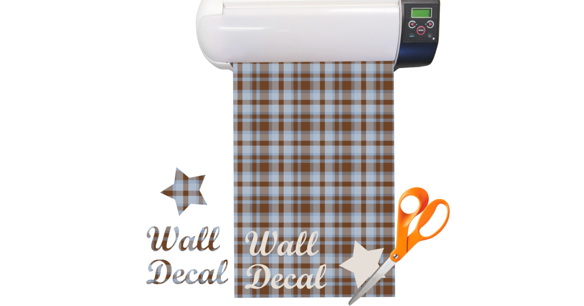 Custom Two Color Plaid Pattern Vinyl Sheet (Re-position-able ...