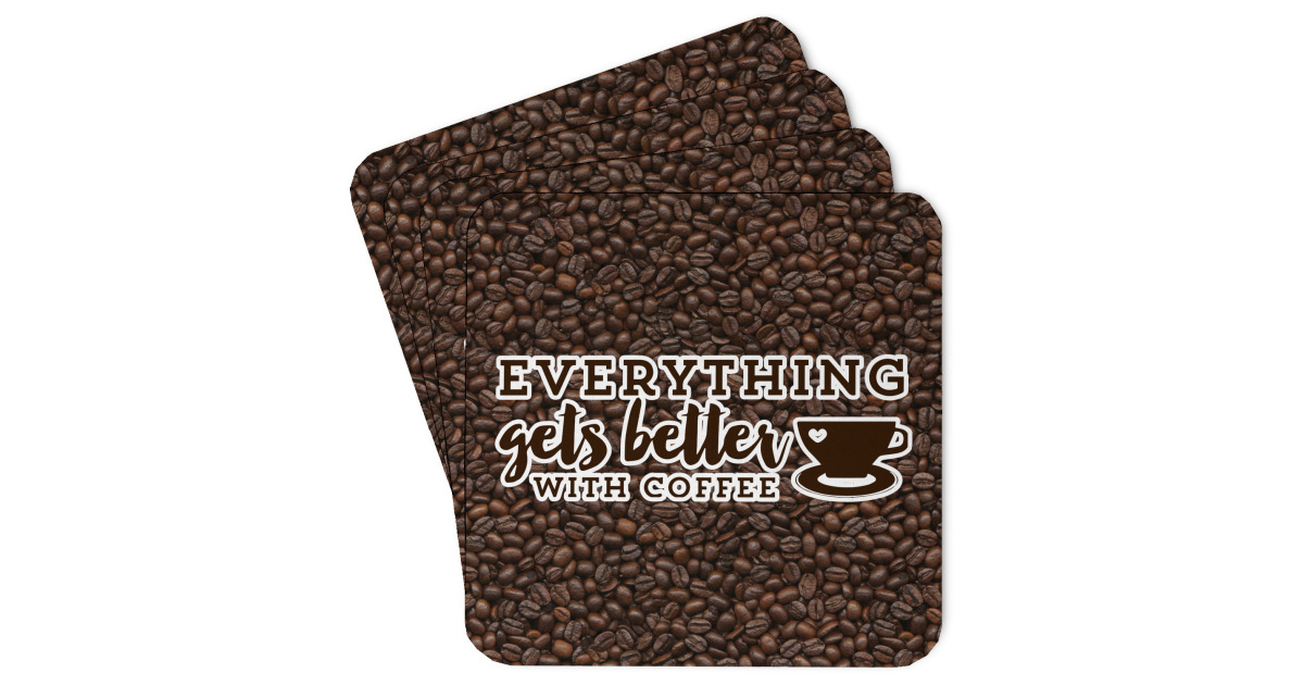 Custom Coffee Addict Paper Coasters | YouCustomizeIt