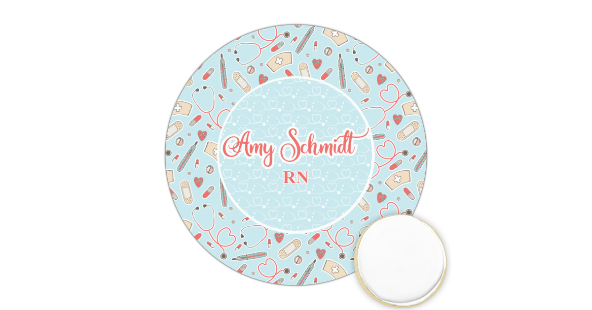 Custom Nurse Printed Cookie Topper - Round (Personalized) | YouCustomizeIt