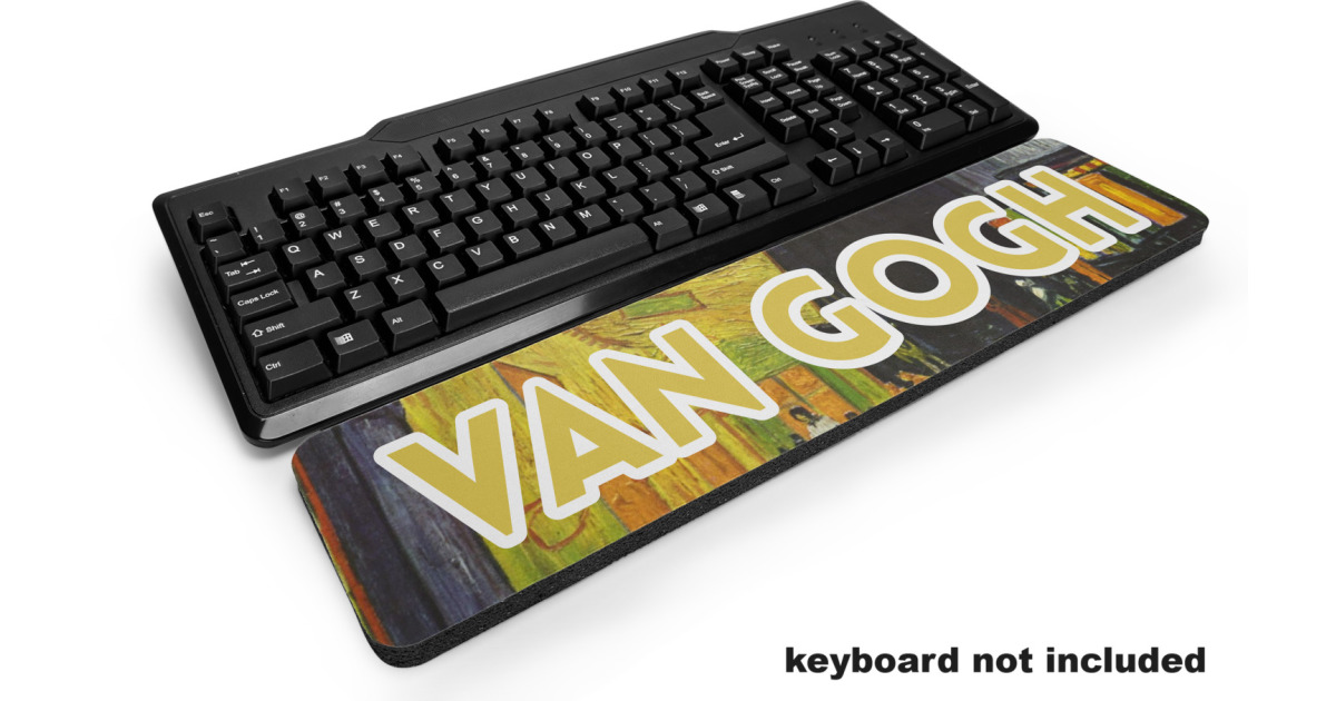 Custom Cafe Terrace at Night (Van Gogh 1888) Keyboard Wrist Rest ...