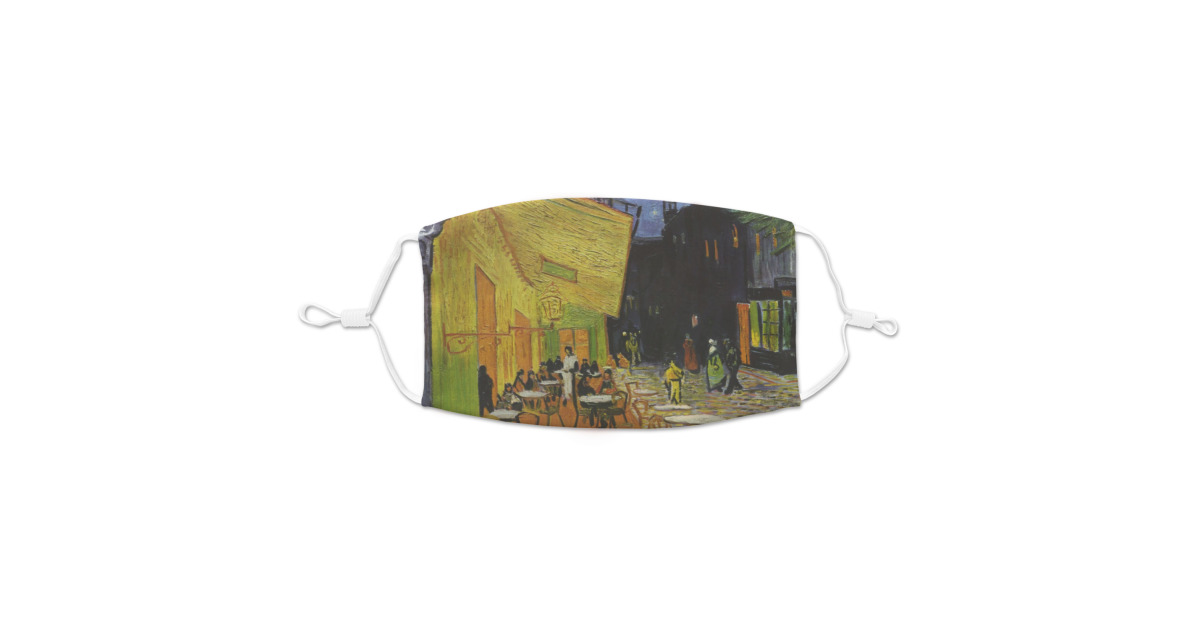 Custom Cafe Terrace at Night (Van Gogh 1888) Adult Cloth Face Mask ...