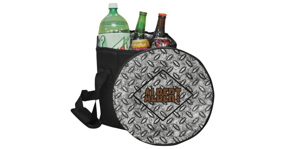 Custom Diamond Plate Collapsible Cooler & Seat (Personalized ...