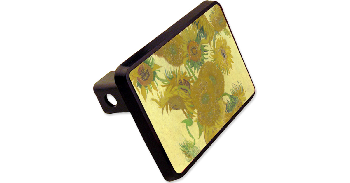 Custom Sunflowers (Van Gogh 1888) Rectangular Trailer Hitch Cover - 2 ...