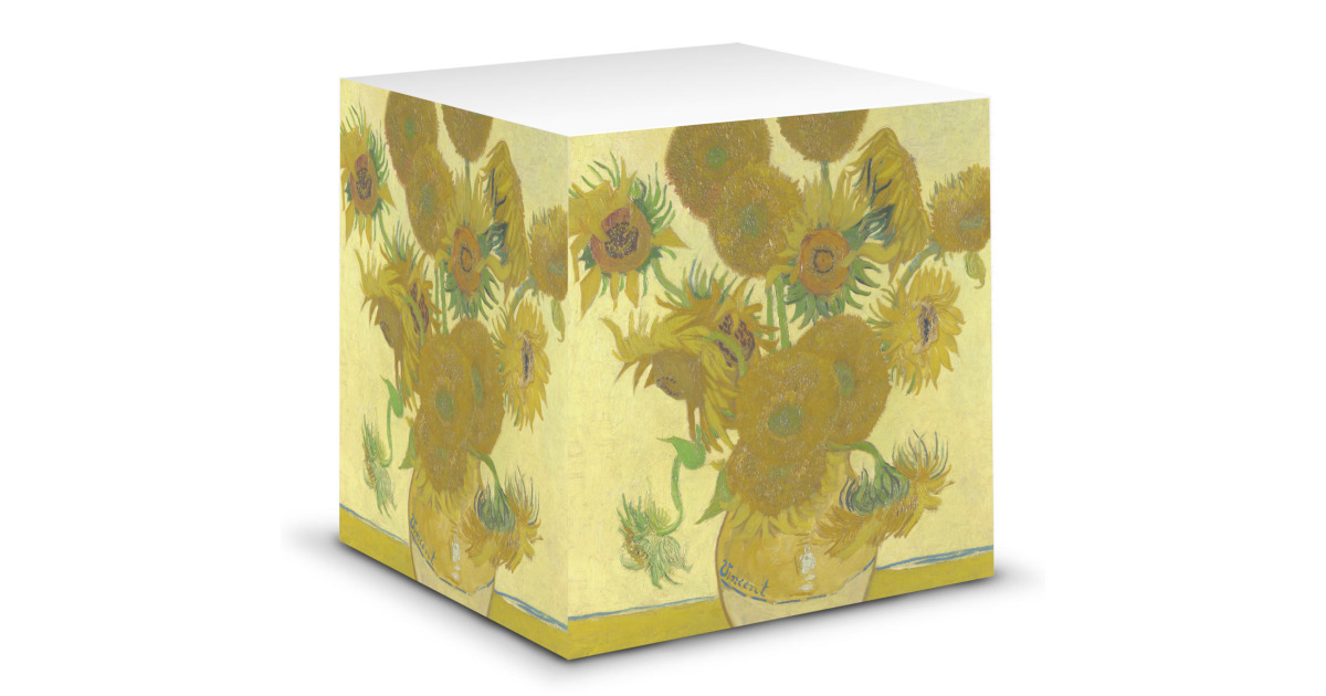 Custom Sunflowers (Van Gogh 1888) Sticky Note Cube | YouCustomizeIt