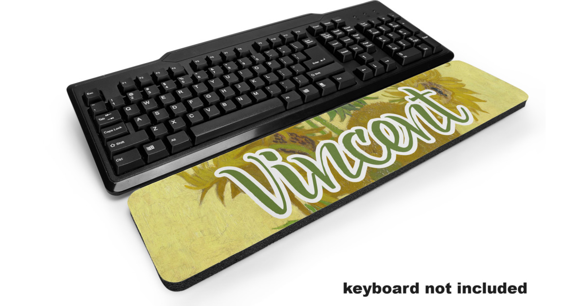 Custom Sunflowers (Van Gogh 1888) Keyboard Wrist Rest | YouCustomizeIt