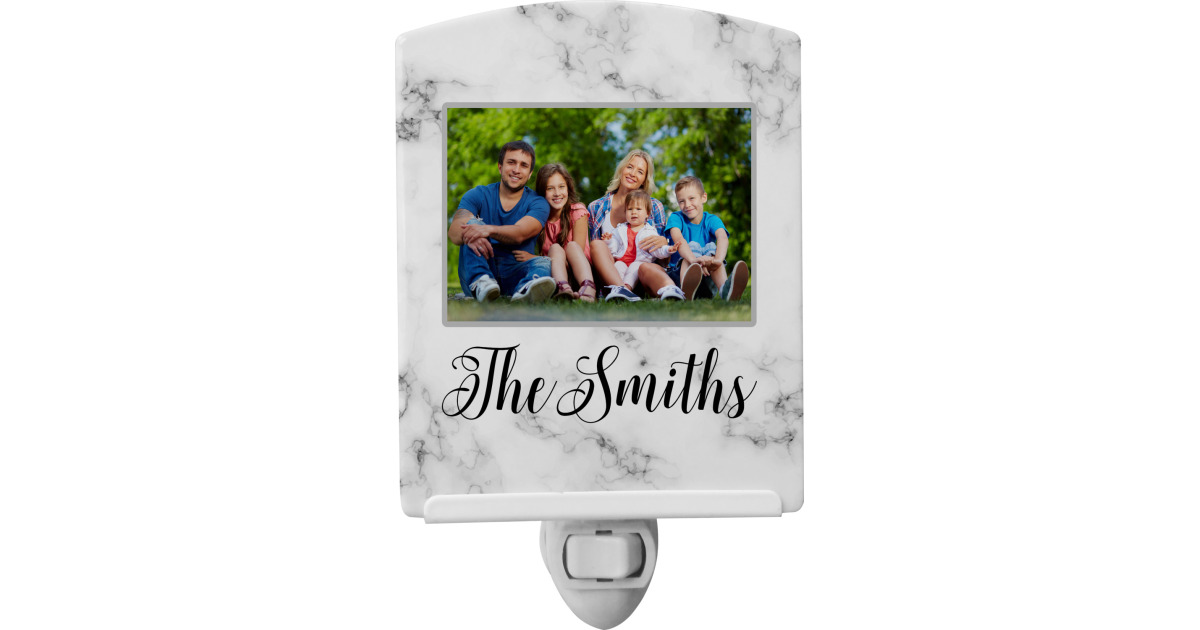 Custom Family Photo and Name Ceramic Night Light | YouCustomizeIt