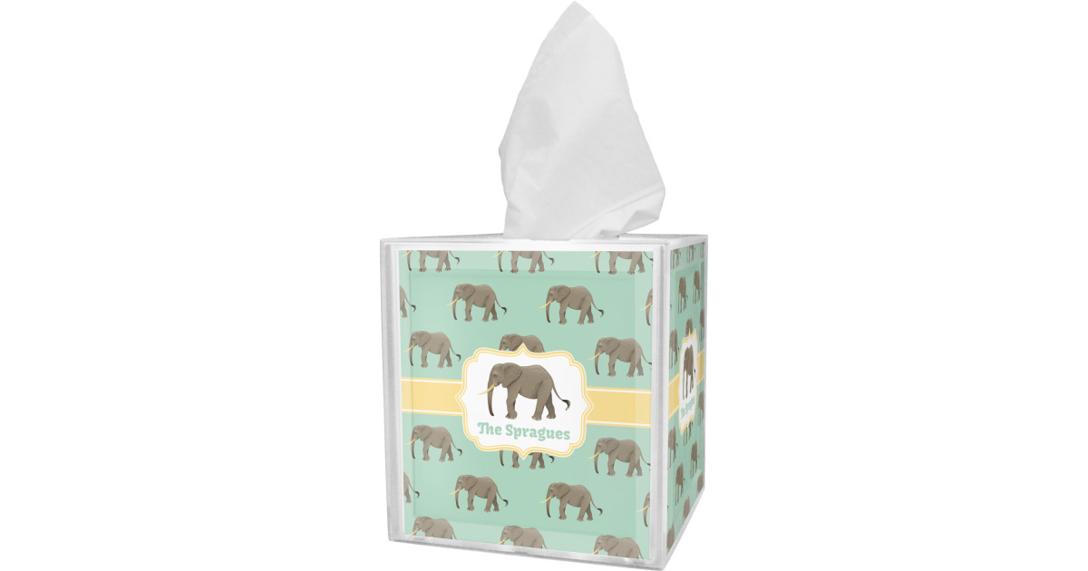 Custom Elephant Tissue Box Cover (Personalized) | YouCustomizeIt