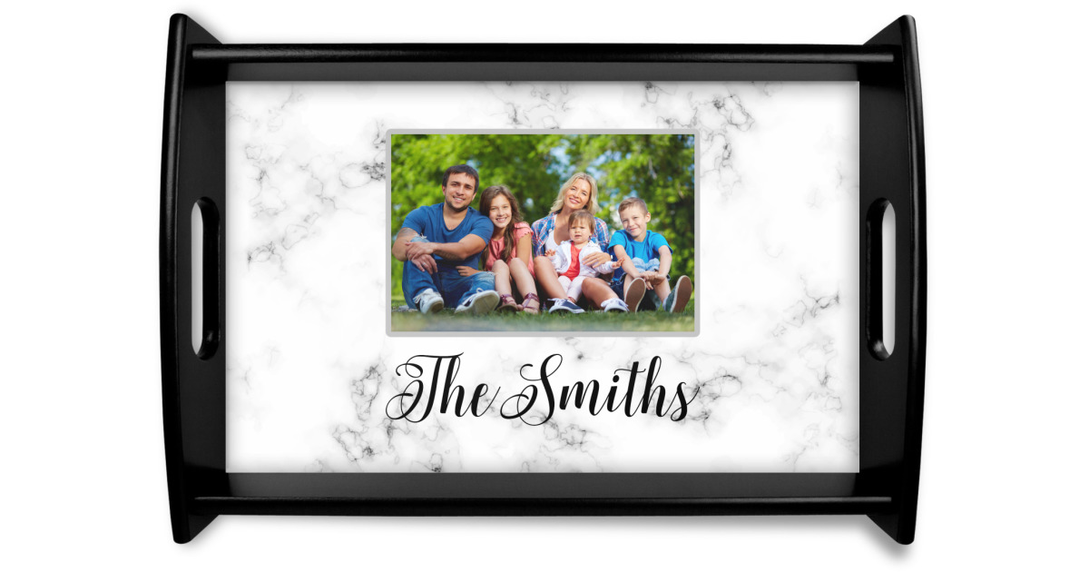 Custom Family Photo and Name Wooden Tray | YouCustomizeIt