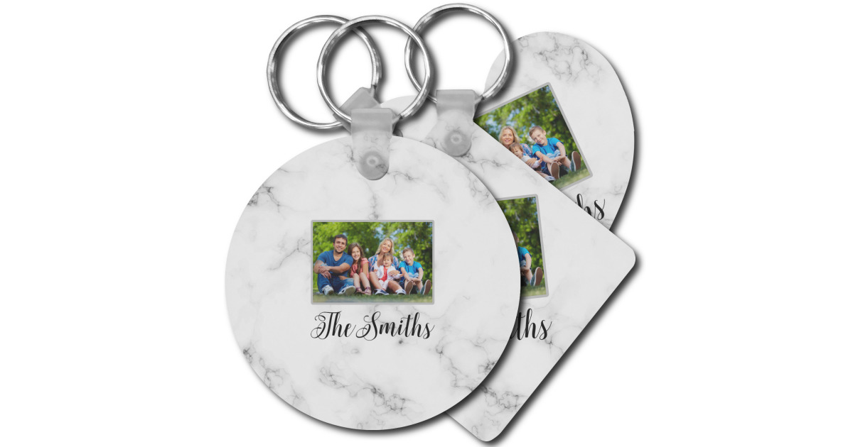 Custom Family Photo and Name Plastic Keychain | YouCustomizeIt