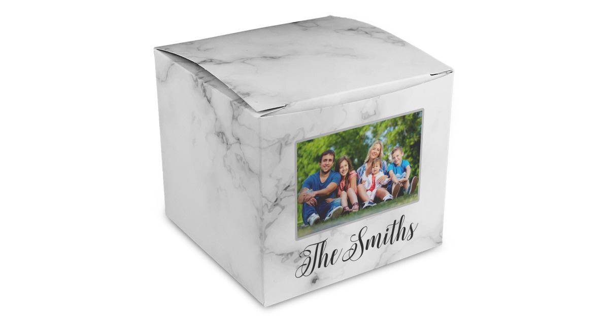 Custom Family Photo and Name Cube Favor Box | YouCustomizeIt
