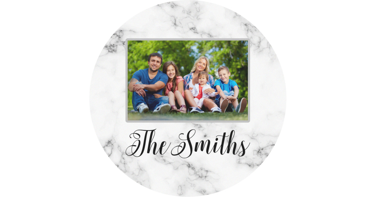 Custom Family Photo and Name Multipurpose Round Labels - Custom Sized ...