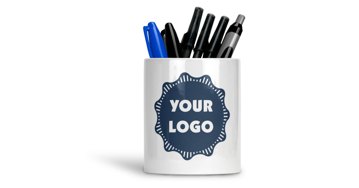 Custom Logo Ceramic Pen Holder | YouCustomizeIt