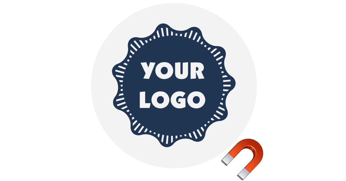 Custom Logo Round Car Magnet - 10" | YouCustomizeIt