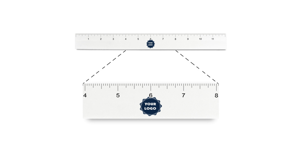 Custom Logo Plastic Ruler - 12" | YouCustomizeIt