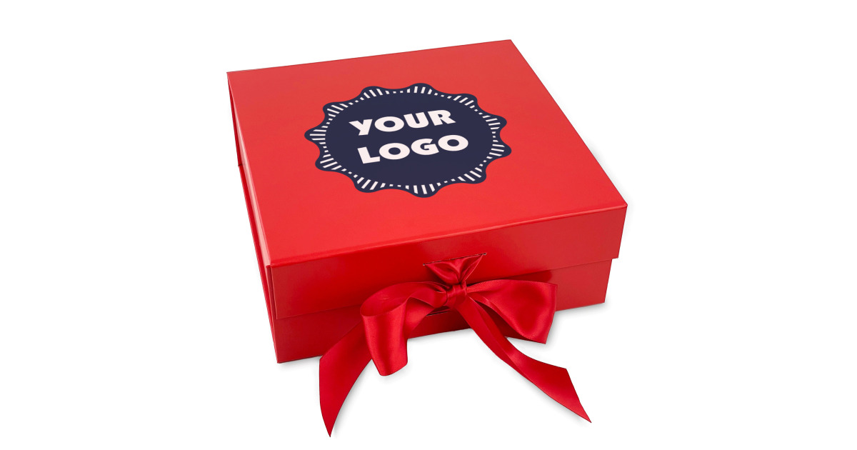 Custom Logo Gift Box with Magnetic Lid - Red | YouCustomizeIt