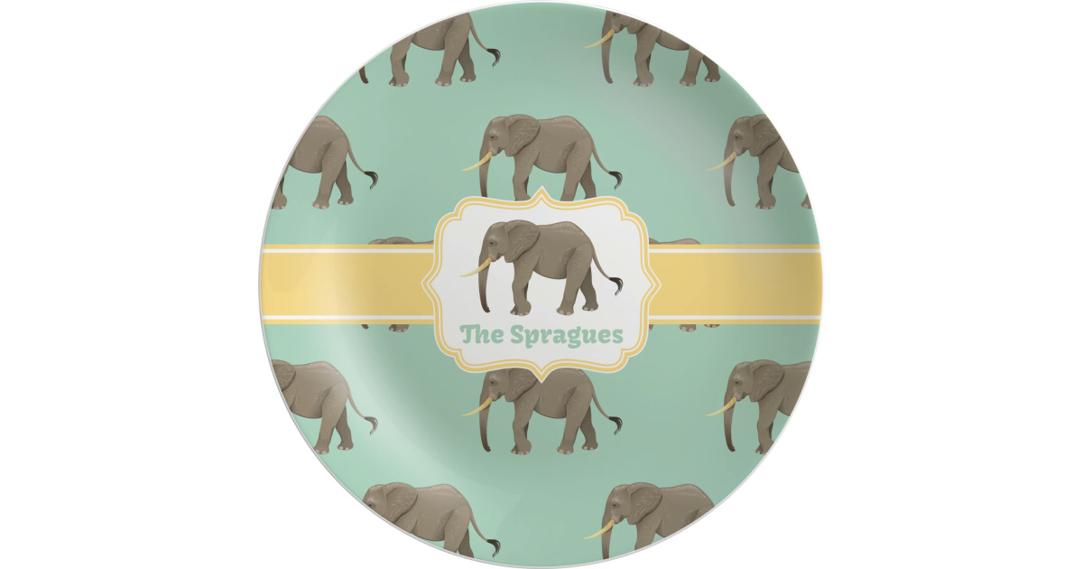 Custom Elephant Dinner Set - Single 4 Pc Setting w/ Name or Text ...