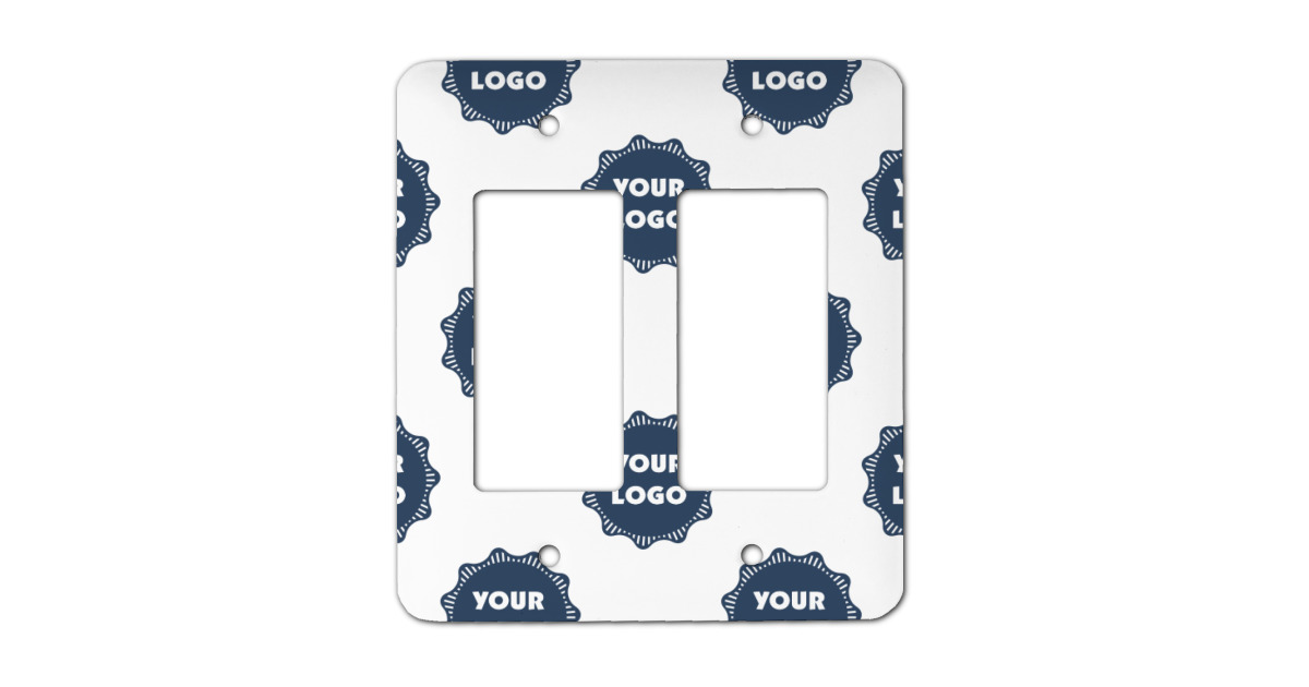 Custom Logo Rocker Style Light Switch Cover - Two Switch | YouCustomizeIt