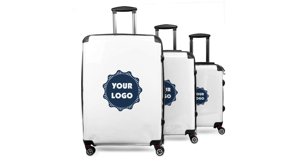 Custom Logo 3-Piece Luggage Set - 20" Carry On - 24" Medium Checked ...