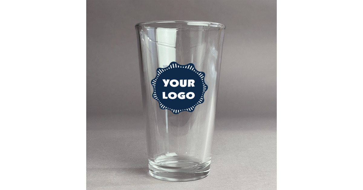 Custom Logo Pint Glass - Full Color Logo | YouCustomizeIt