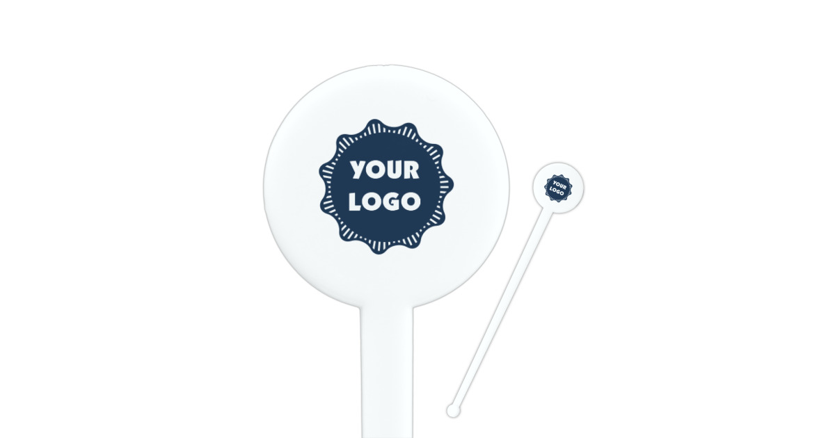 Custom Logo Round Plastic Stir Sticks | YouCustomizeIt