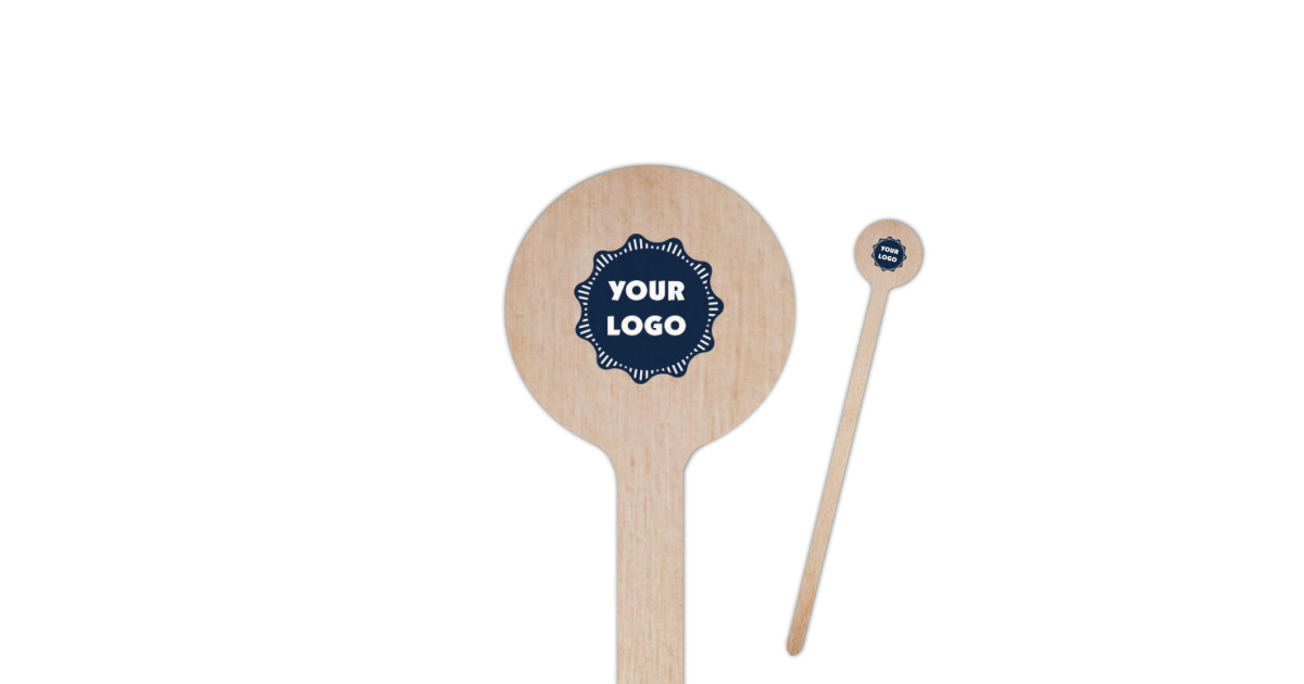 Custom Logo Round Wooden Stir Sticks | YouCustomizeIt