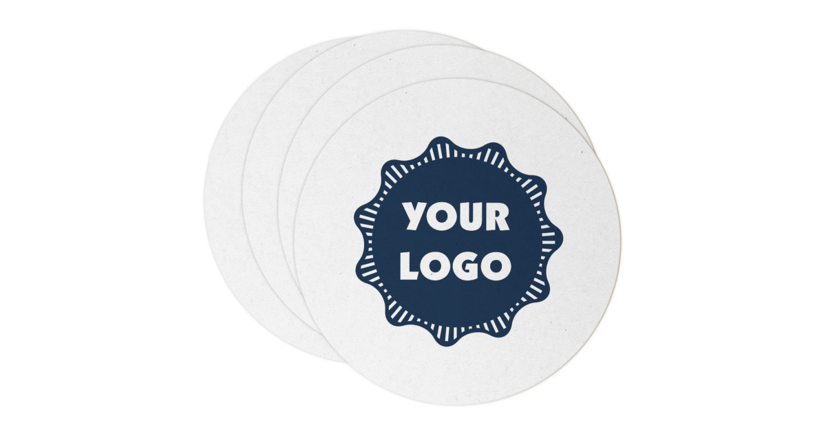 Custom Logo Round Paper Coasters | YouCustomizeIt