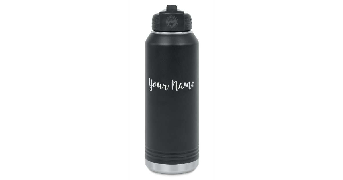 Custom Script Name Water Bottle - Laser Engraved (Personalized ...