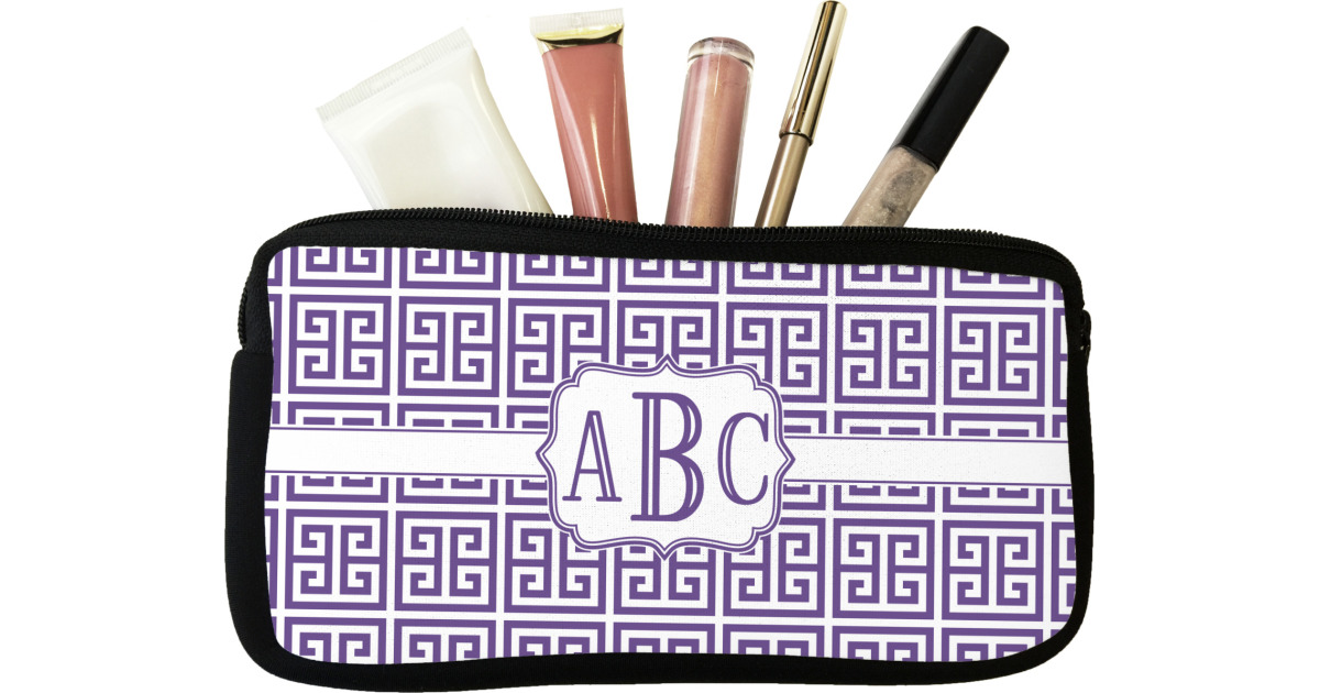Custom Greek Key Makeup / Cosmetic Bag (Personalized) | YouCustomizeIt