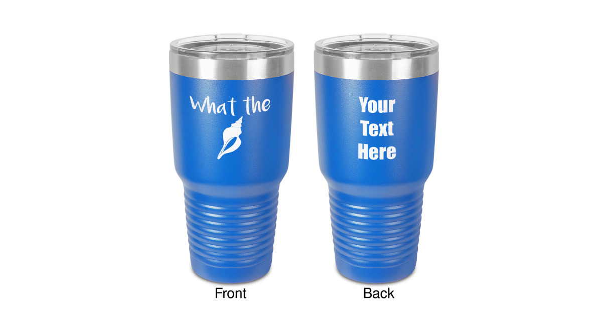 Custom Preppy Sea Shells 30 oz Stainless Steel Tumbler - Royal Blue ...