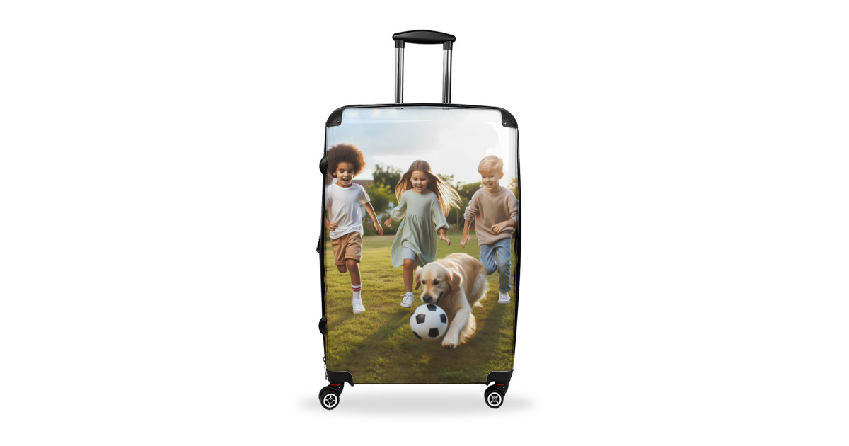Custom Photo Suitcase - 28" Large - Checked | YouCustomizeIt