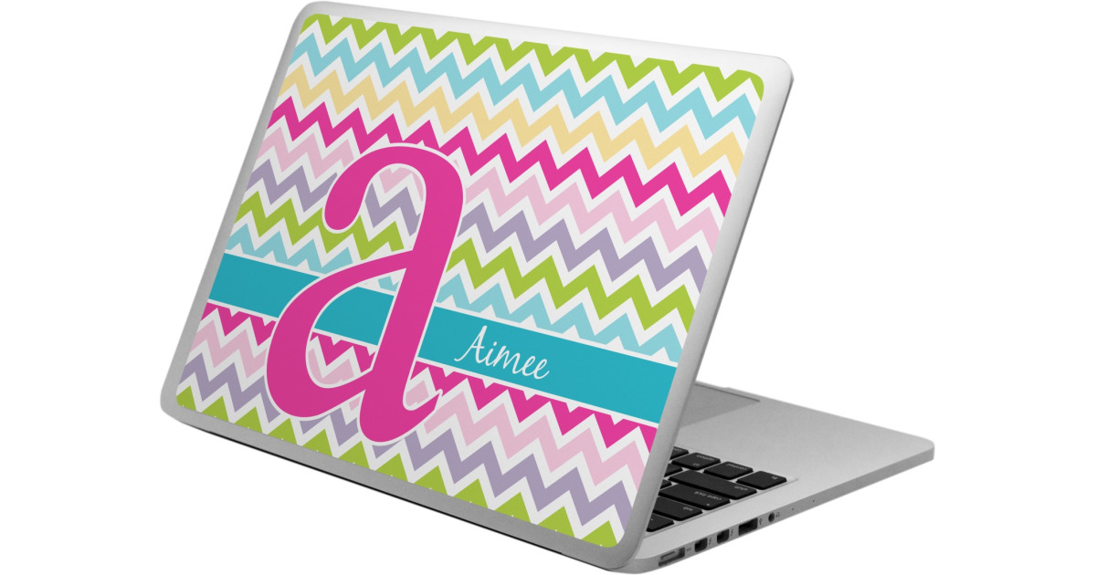 Custom Colorful Chevron Laptop Skin - Custom Sized (Personalized ...