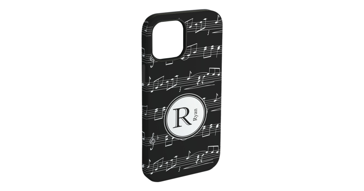 Custom Musical Notes iPhone Case - Rubber Lined (Personalized ...