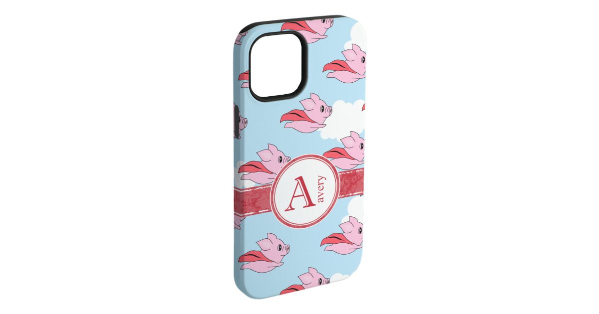 Custom Flying Pigs iPhone Case - Rubber Lined (Personalized ...