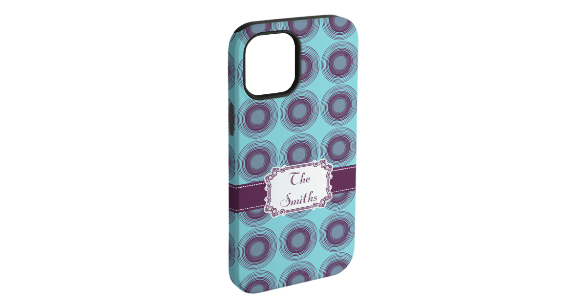 Custom Concentric Circles iPhone Case - Rubber Lined (Personalized ...