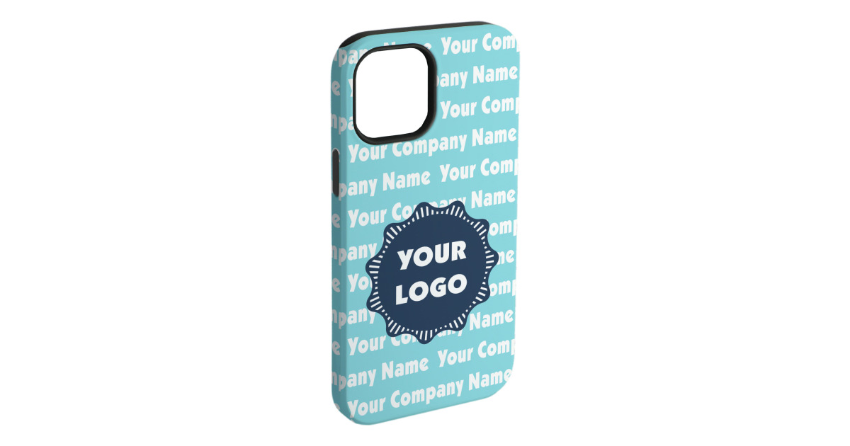 Custom Logo & Company Name iPhone Case - Rubber Lined | YouCustomizeIt