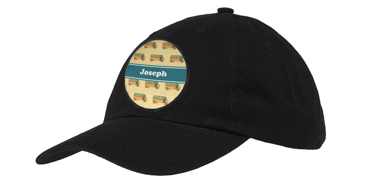 Custom School Bus Baseball Cap - Black (Personalized) | YouCustomizeIt