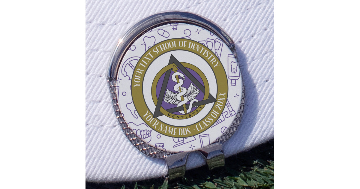 Custom Dental Insignia / Emblem Golf Ball Marker - Hat Clip ...