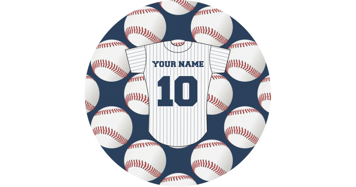 Custom Baseball Jersey Multipurpose Round Labels - 1" (Personalized ...