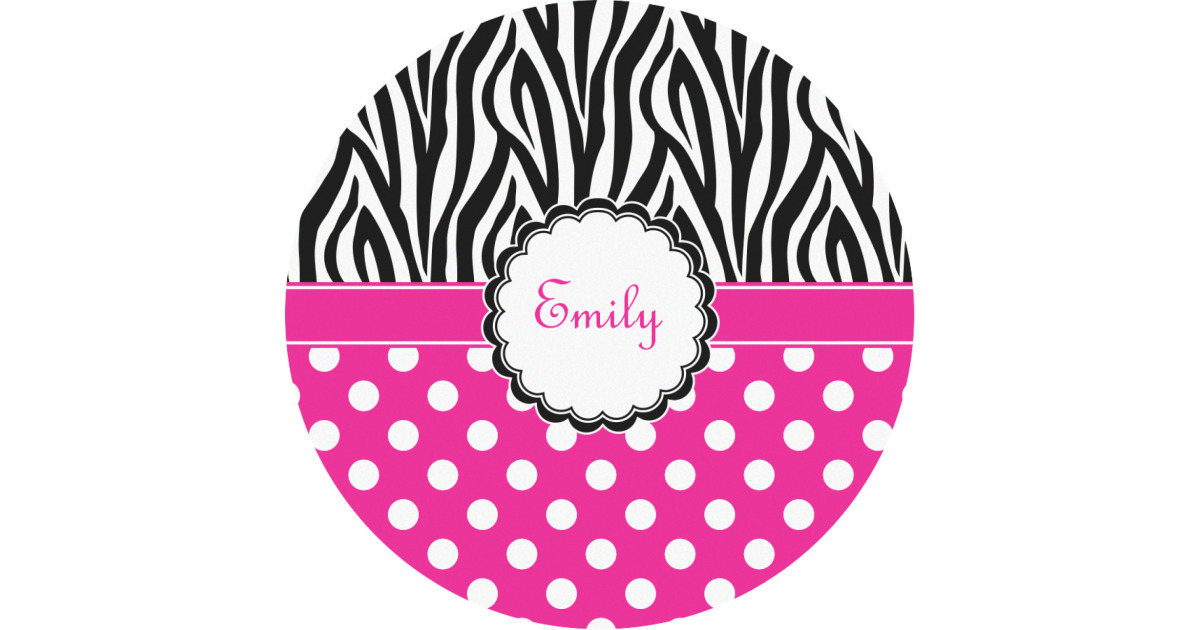Custom Zebra Print & Polka Dots Multipurpose Round Labels - Custom ...